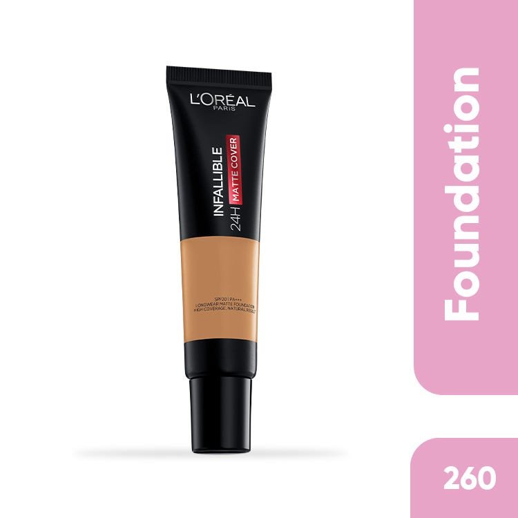 L’OREAL Infallible 24H Matte Cover Liquid Foundation -260 Golden Sun ...